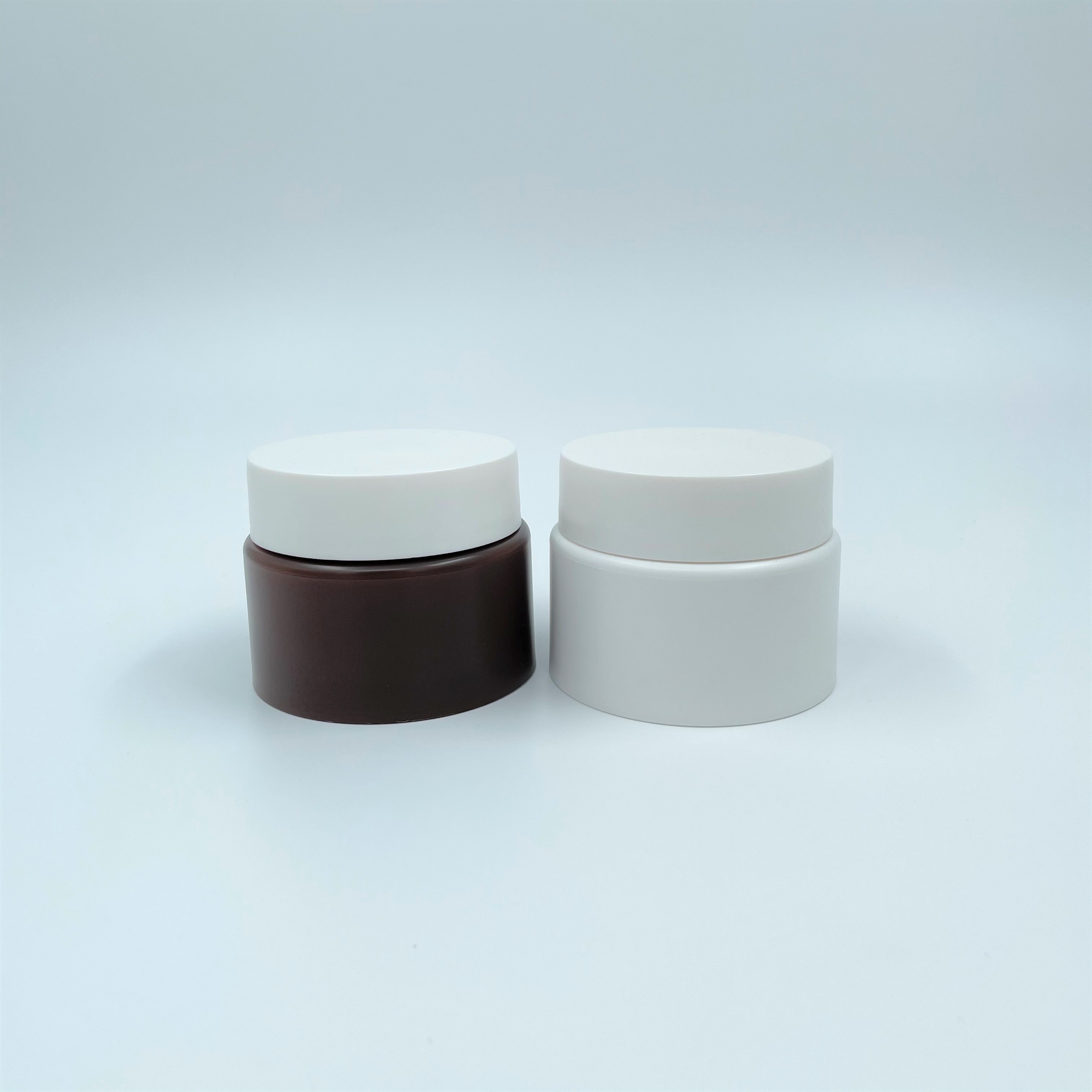 Single Wall Round Flat 100ml Plastic Cream Containers For Cosmetic ...